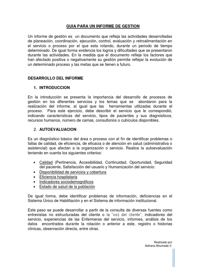 Modelo Informe de Gestion 2021 | PDF | Evaluación | Cognición