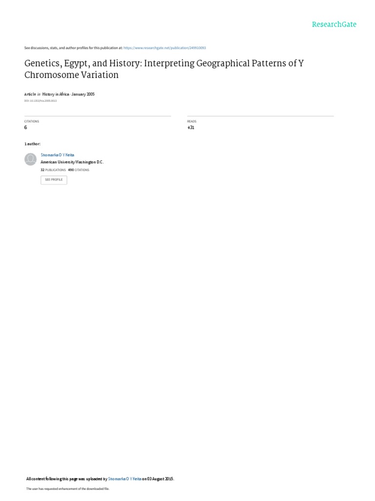 !!genetics Egypt and History Interpreting Geographic | PDF | New ...