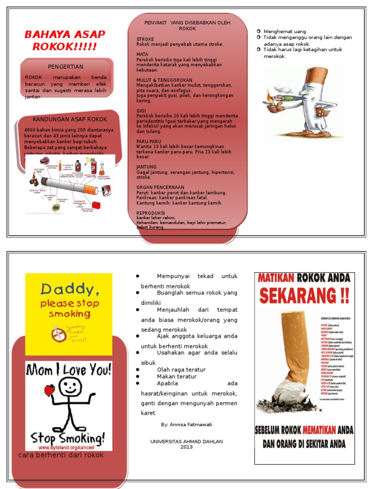Leaflet Bahaya Asap Rokok | PDF