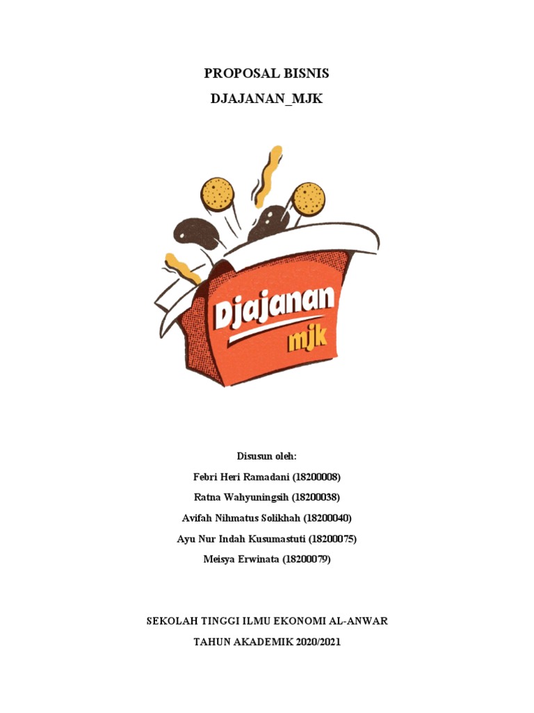 Proposal Bisnis Camilan Djajanan_mjk | PDF