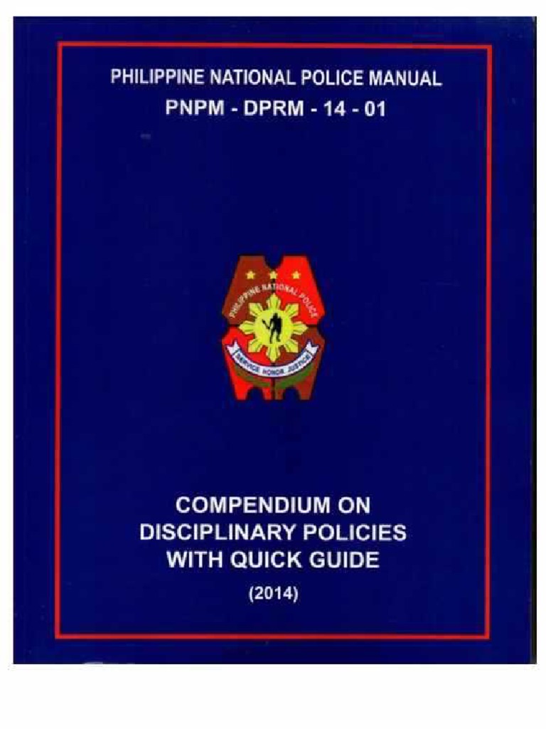 PNP DPRM Compendium On Disciplinary Policies | PDF