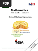 Mathematics 8 Rational Algebraic Expression: Grade 8 Math | PDF ...