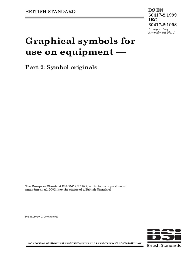IEC 60417 2 1998 Graphical Symbols For Use On Equipment Part 2 Symbol ...