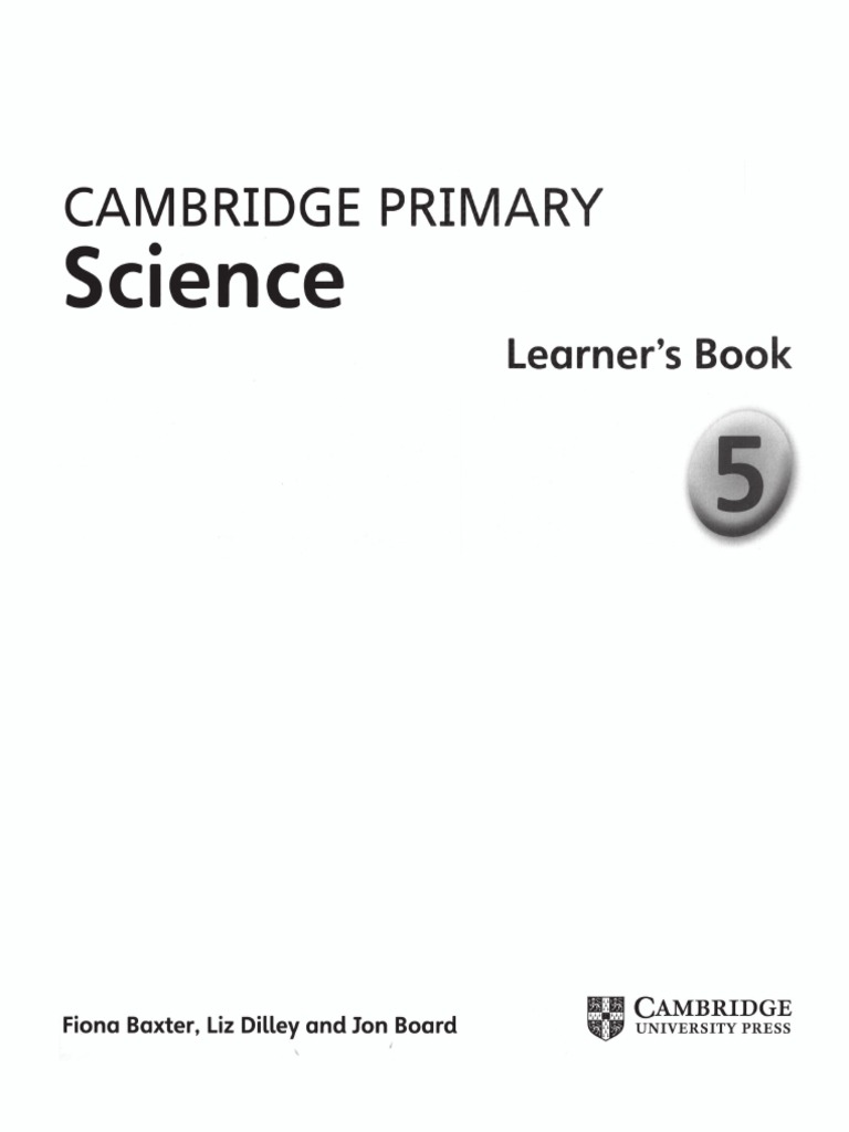 Science 5 Learners Book Cambridge | PDF