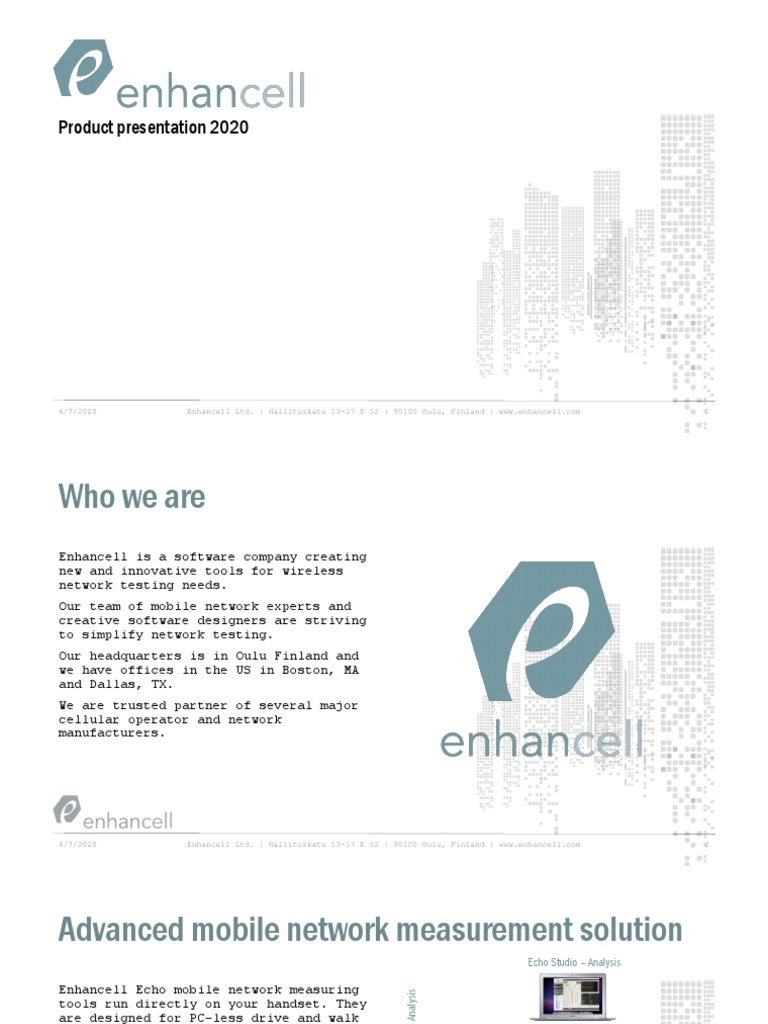 Enhancell Product Presentation 2020 | PDF | Cloud Computing | Amazon Echo