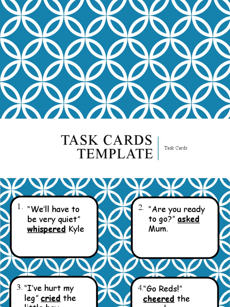 Engaging Task Cards for Learning | PDF
