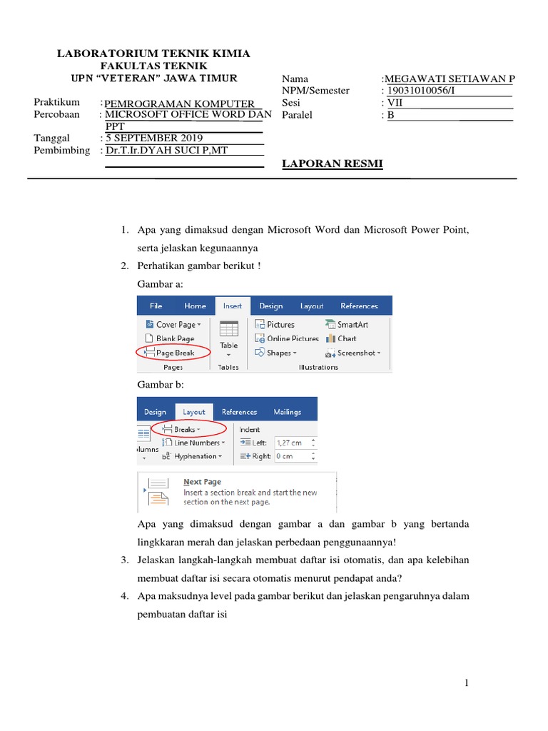 Lapres Modul 1 Microsoft Word Dan PPT | PDF