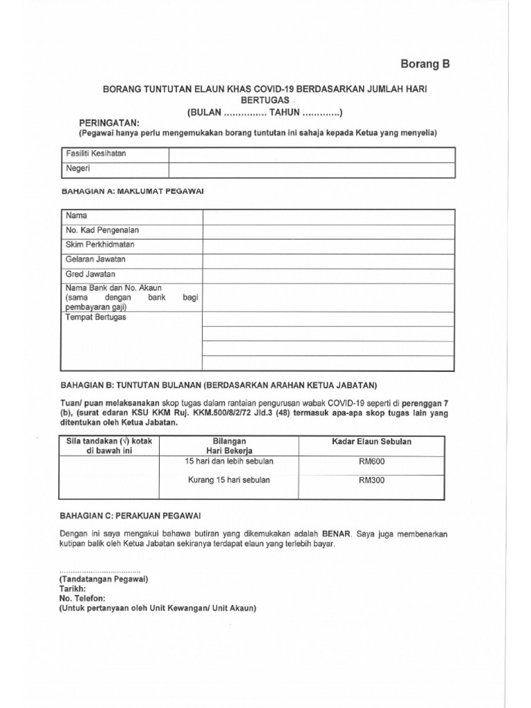 Borang B | PDF