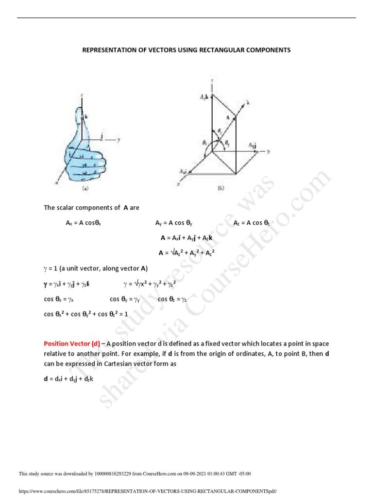 REPRESENTATION - OF - VECTORS - USING - RECTANGULAR - COMPONENTS MMMM ...