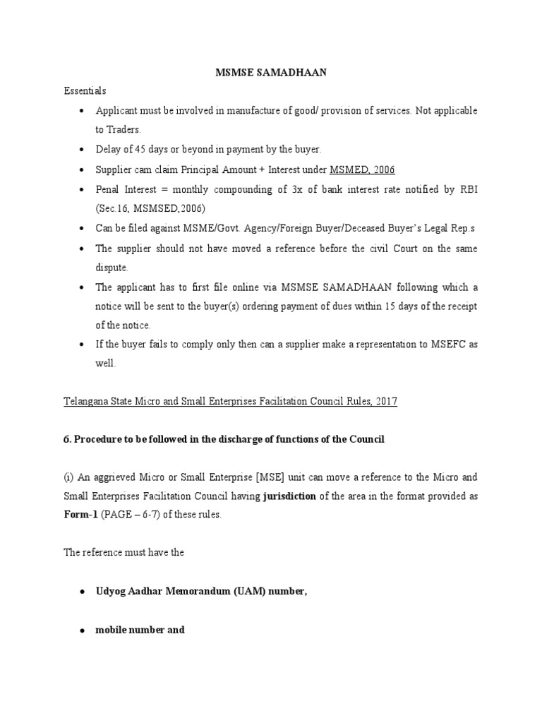 Msme Msefc Process | PDF | Arbitration | Lawsuit