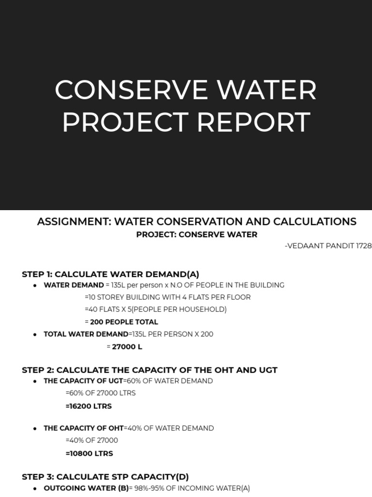 Conserve Water Project Report | Download Free PDF | Water | Irrigation