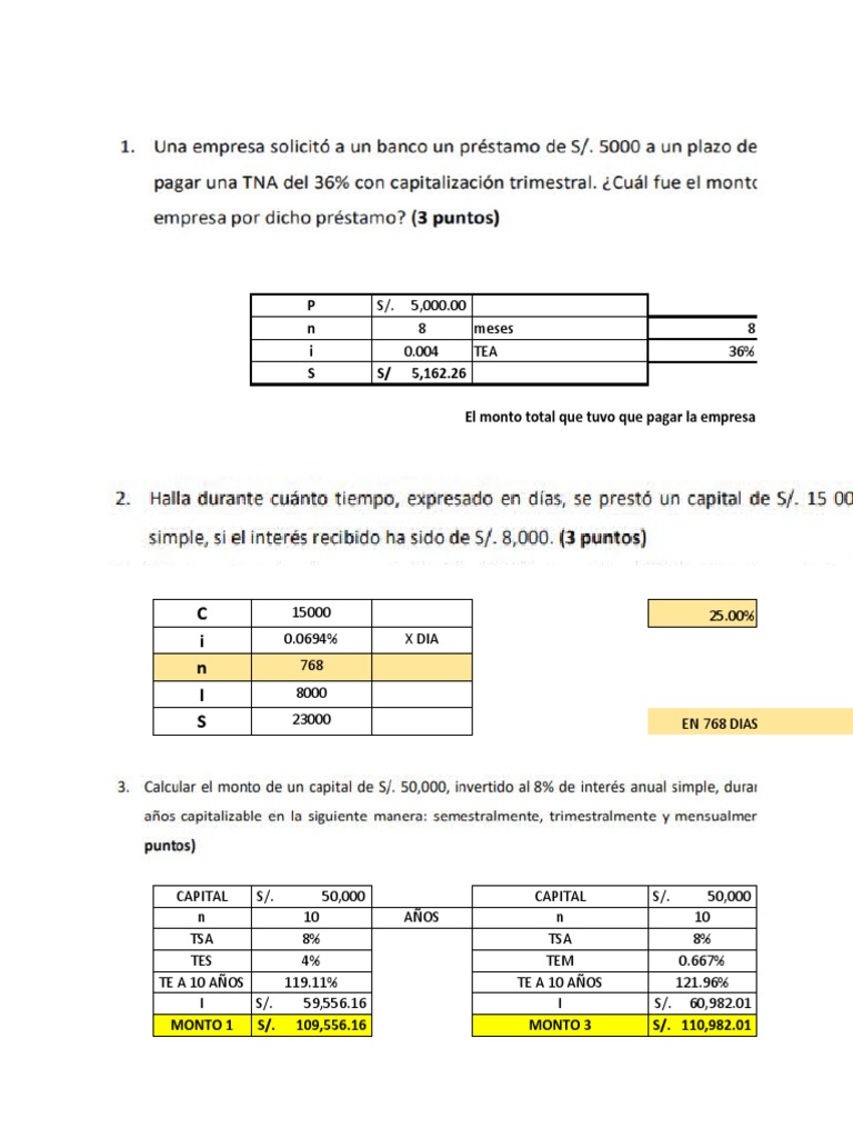 T1 Matematica Financiera | PDF