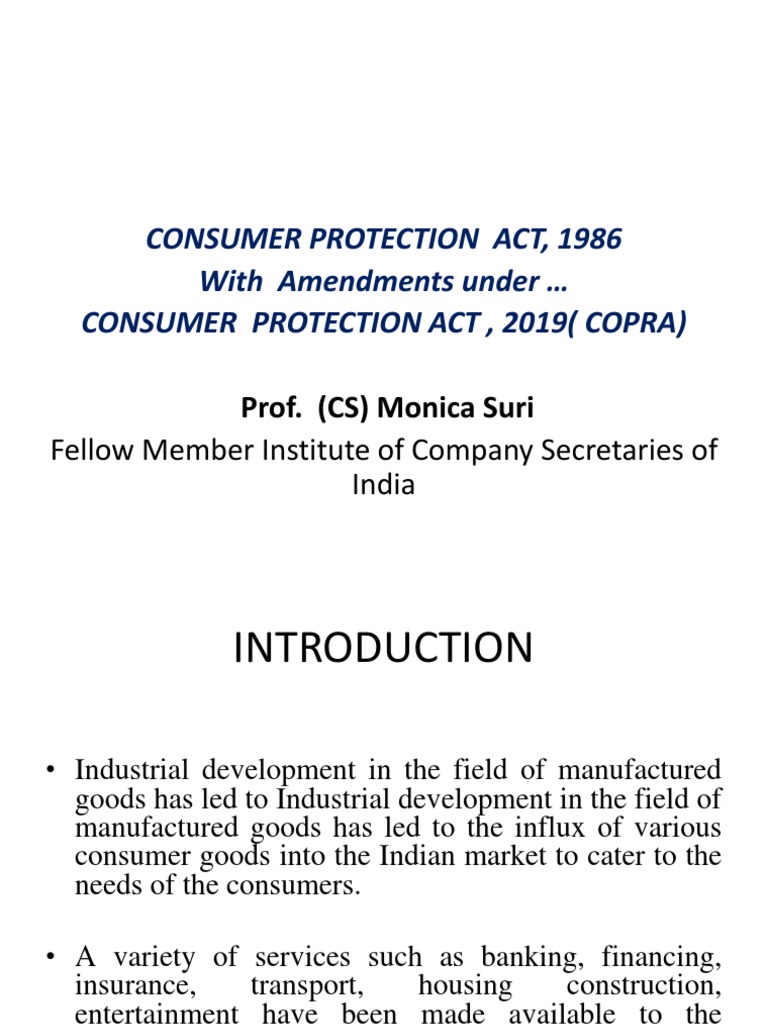 Consumer Protection &COPRA | PDF | Consumer Protection | E Commerce
