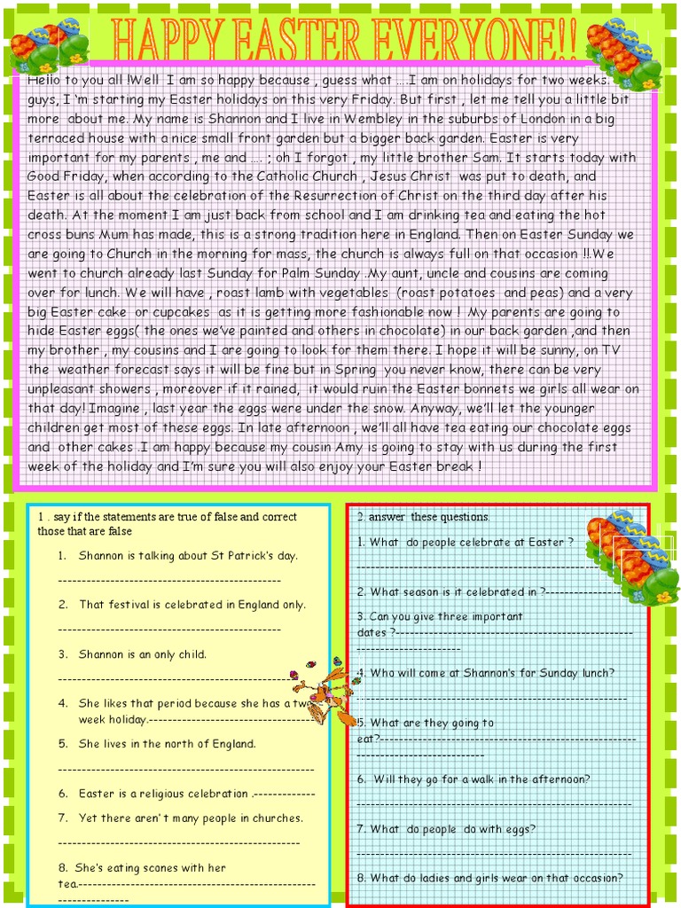 Easter Traditions in England | PDF | Easter | Easter Egg