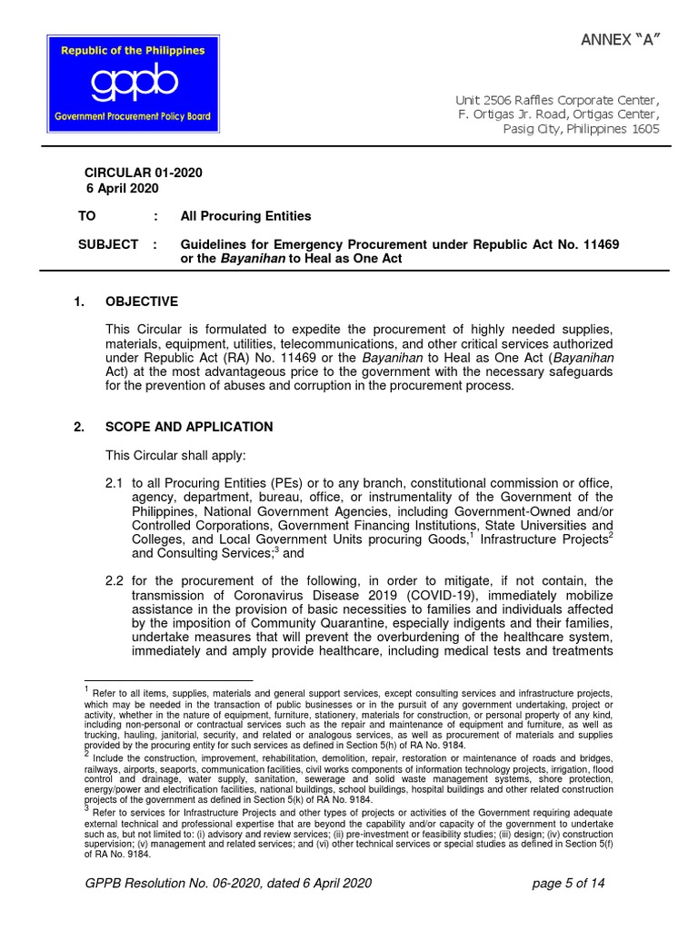 GPPB Resolutions | PDF | State Of Emergency | Procurement