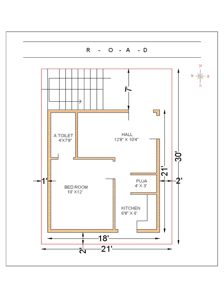 House Plan1 BHK-Model | PDF