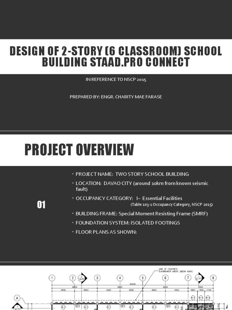 DESIGN of 2 Story (6 Classroom) School BLDG Usign Staad | PDF ...