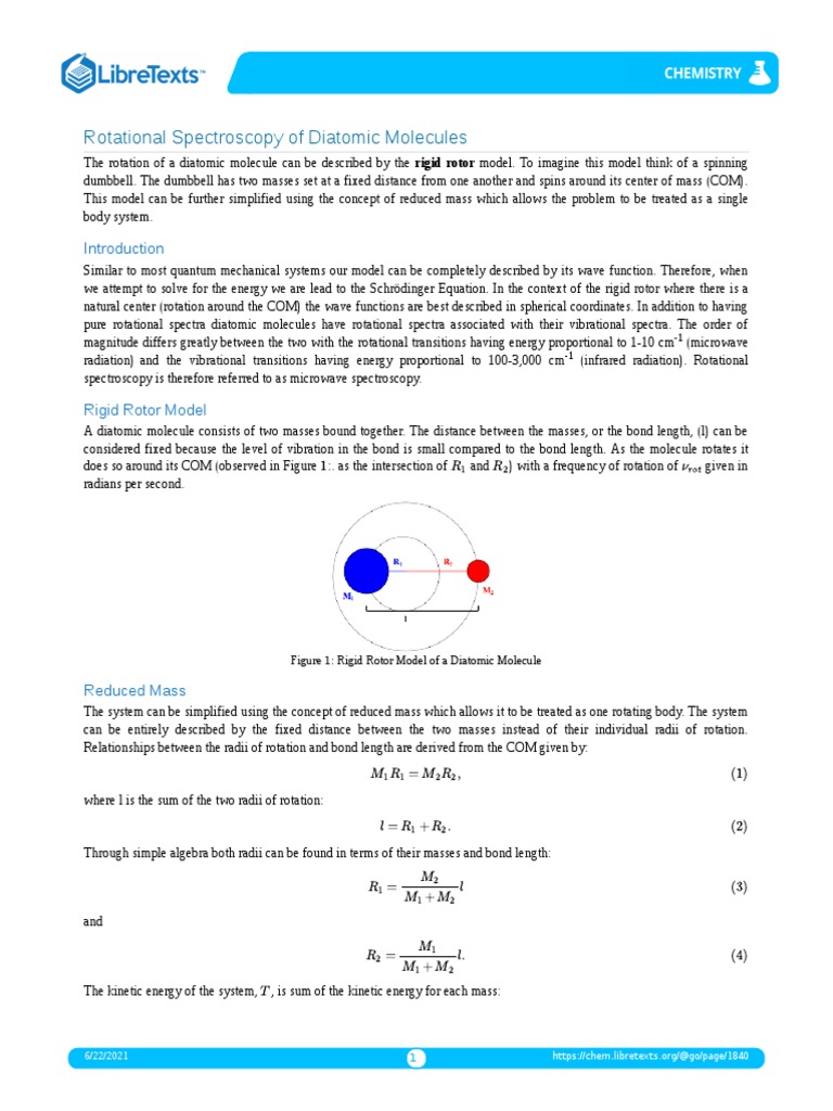 Rotational Spectroscopy of Diatomic Molecules | PDF | Spectroscopy ...