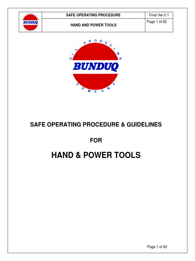 Hand & Power Tools | PDF | Occupational Safety And Health ...