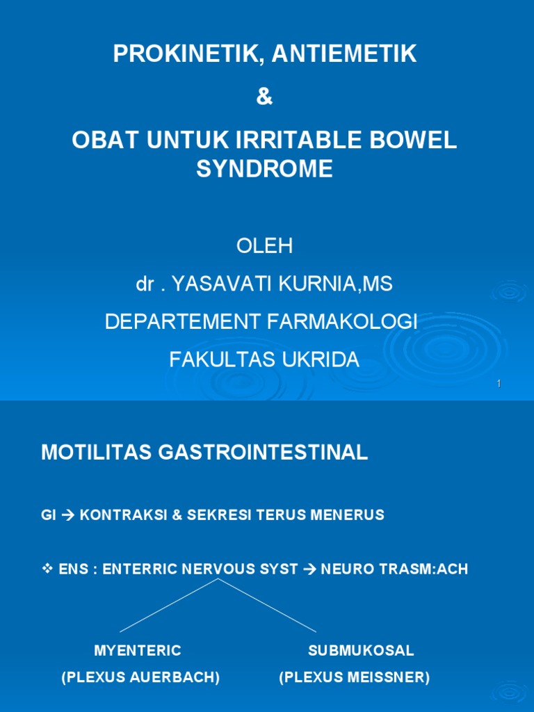 Prokinetik, Antiemetik & Obat Untuk Irritable Bowel Sydrome | PDF