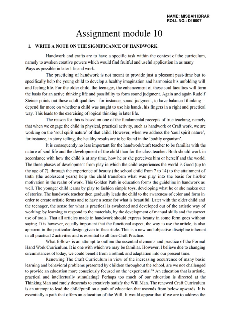 PMC Module 10 M | PDF | Curriculum | Montessori Education