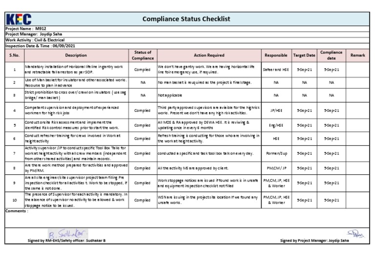 Incident Compliance Tracker-Rev1 | PDF | Safety