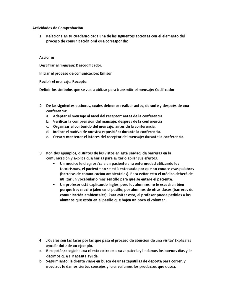 Actividad de Comprobación Tema 2 | PDF | Comunicación | Comunicación no ...