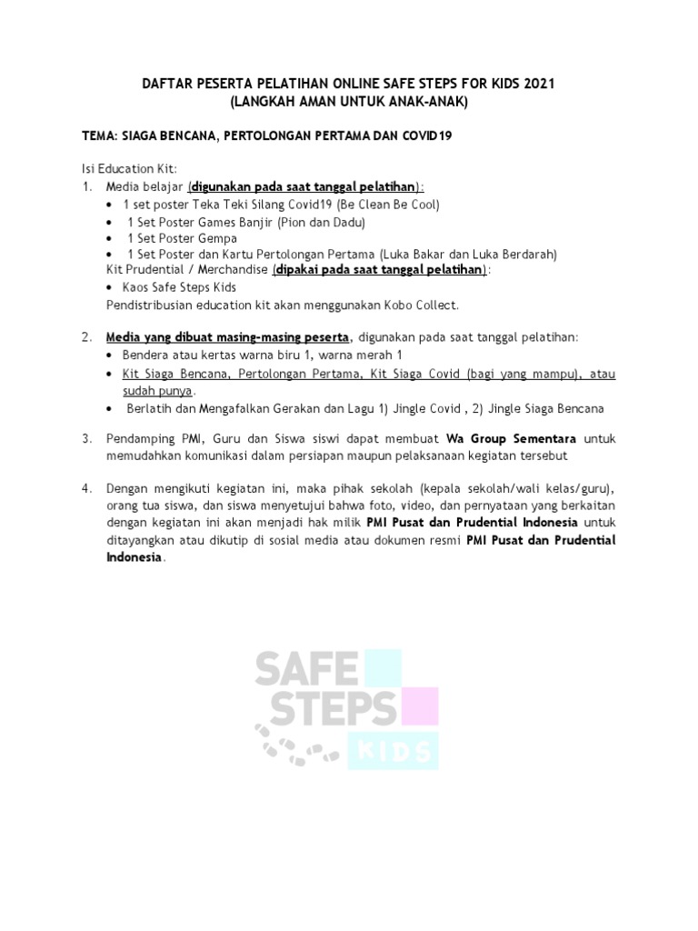 Form Registrasi Peserta Ss For Kids 2021 - Rev 1 | PDF
