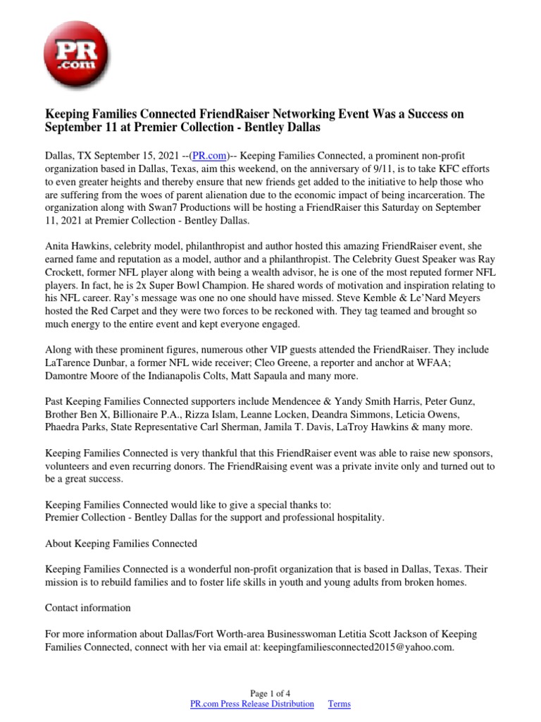 Keeping Families Connected FriendRaiser Networking Event Was A Success ...