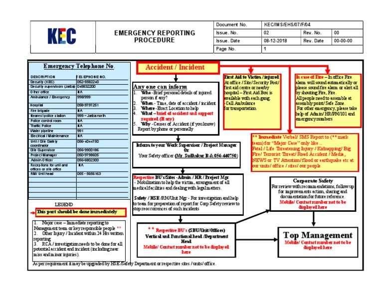 Emergency Reporting Procedures Guide | PDF | Emergency | First Aid
