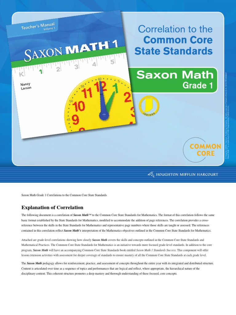 Math Grade 1 | PDF | Teaching Mathematics | Common Core State Standards ...