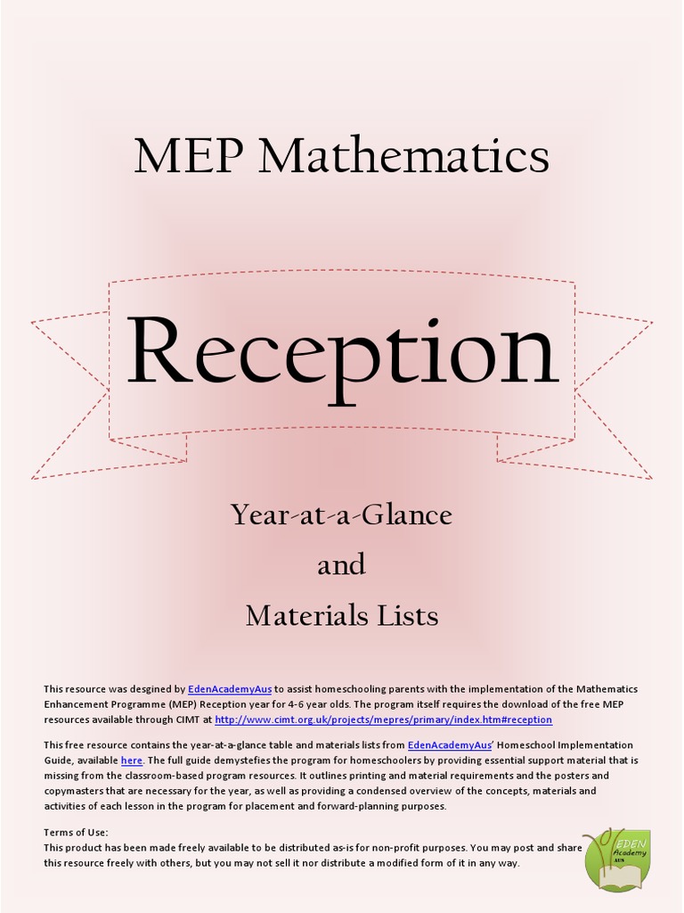 MEP Mathematics: Receptio | Download Free PDF | Shape | Geometry