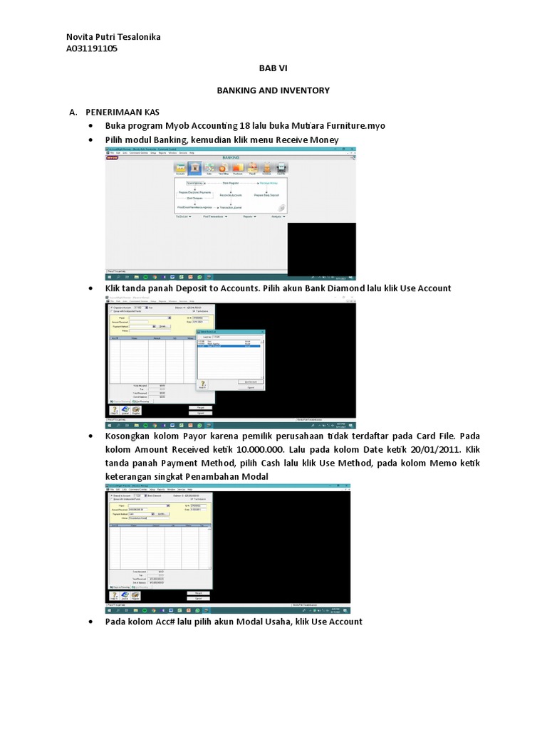 Novita Putri Tesalonika (A031191105) - MYOB Proses BAB 6 INI | PDF