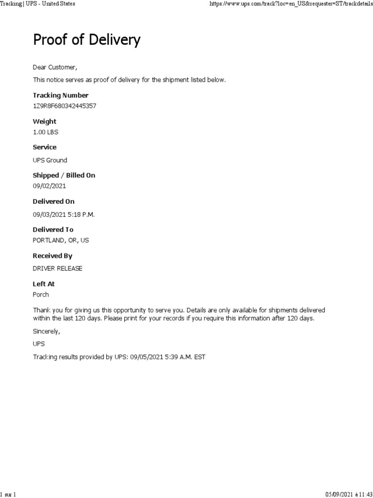 Tracking UPS - United States | PDF