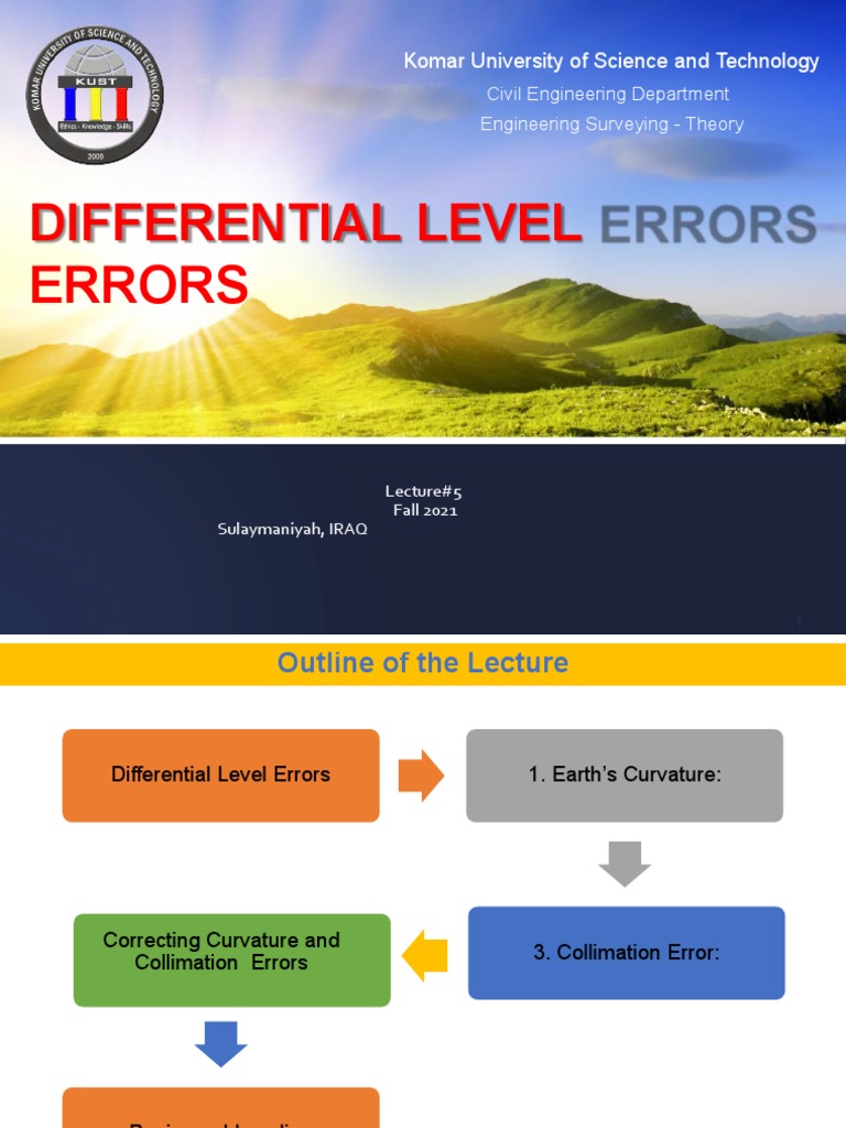 Lecture#3, Differential Level Errors | PDF | Optics | Metrology