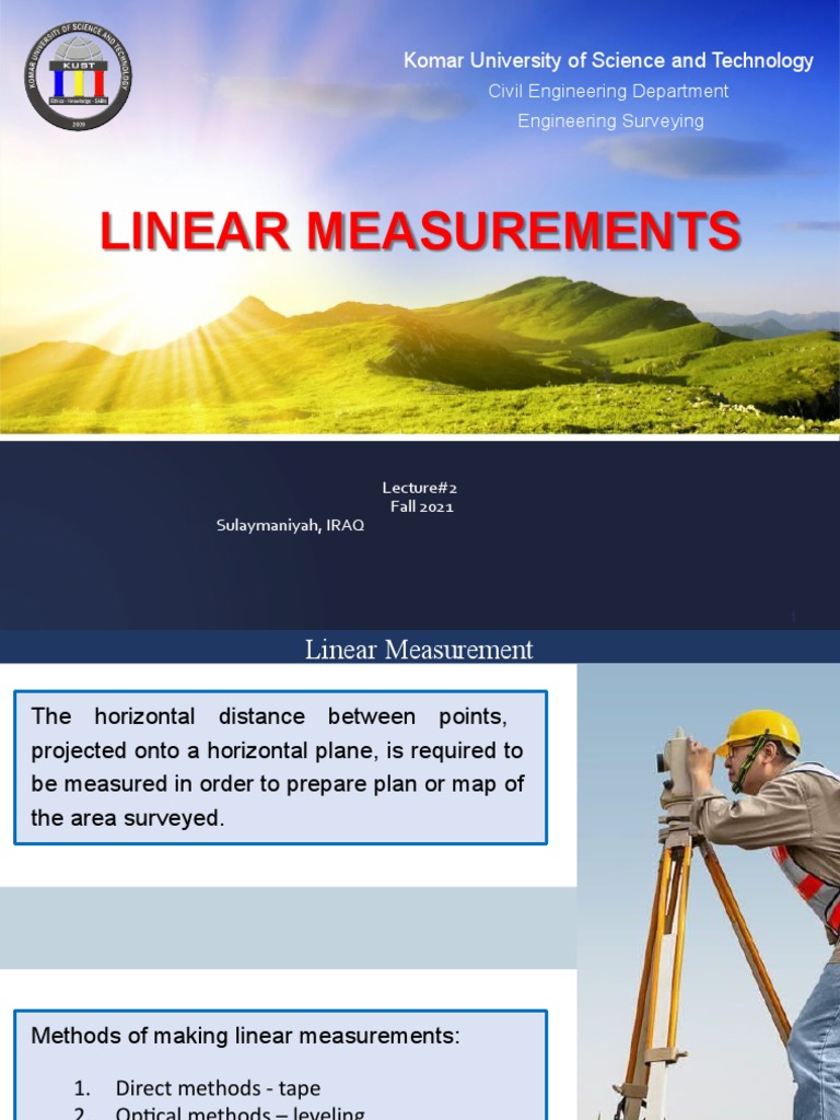 Lecture#2, Linear Measurements | PDF | Surveying | Measurement