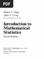 Introduction To Mathematical Statistics | PDF