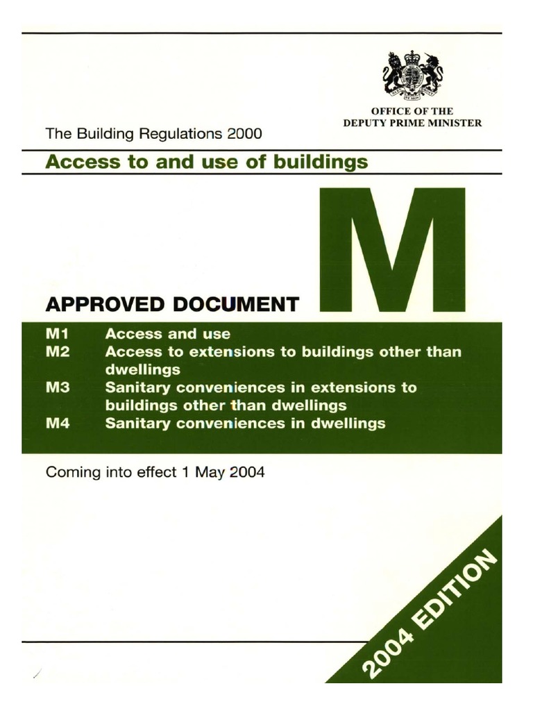 Building Regulation Part M - 2004 | PDF | Stairs | Accessibility