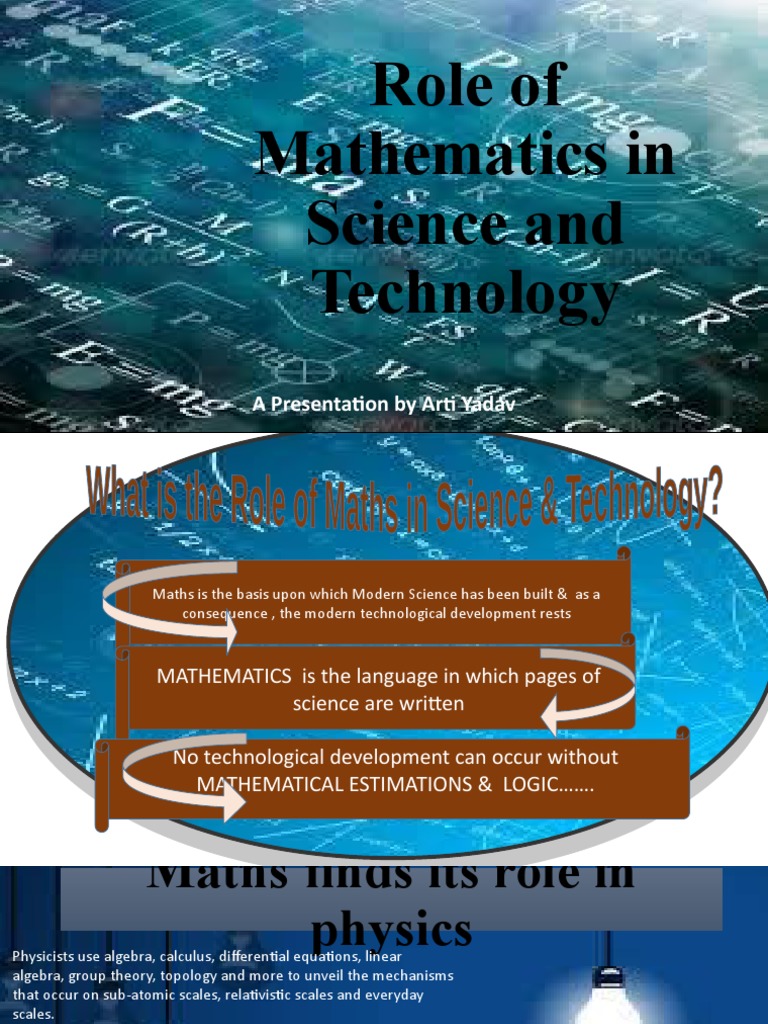 Role of Mathematics in Science & Technology | PDF | Mathematics | Physics