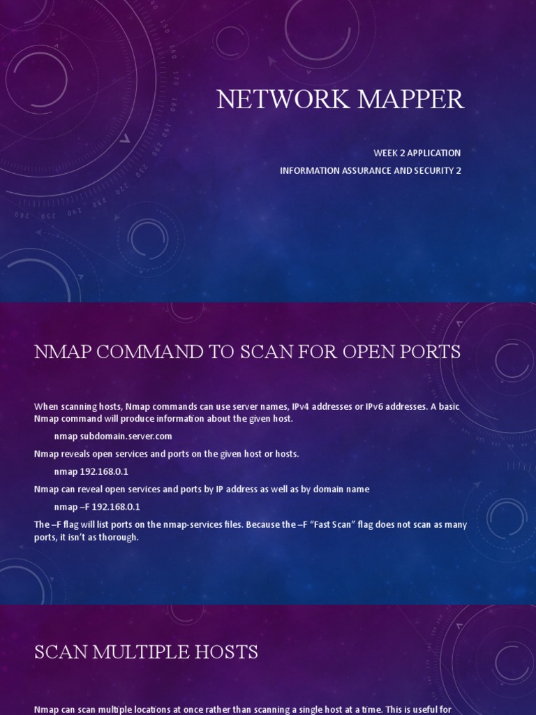 NMAP COMMANDS TO SCAN NETWORKS AND FIND OPEN PORTS | PDF | Ip Address | I Pv6
