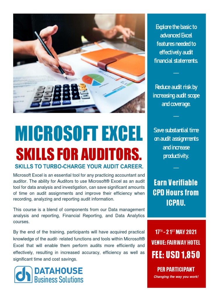 2021-Excel Skills For Auditors | PDF | Audit | Microsoft Excel