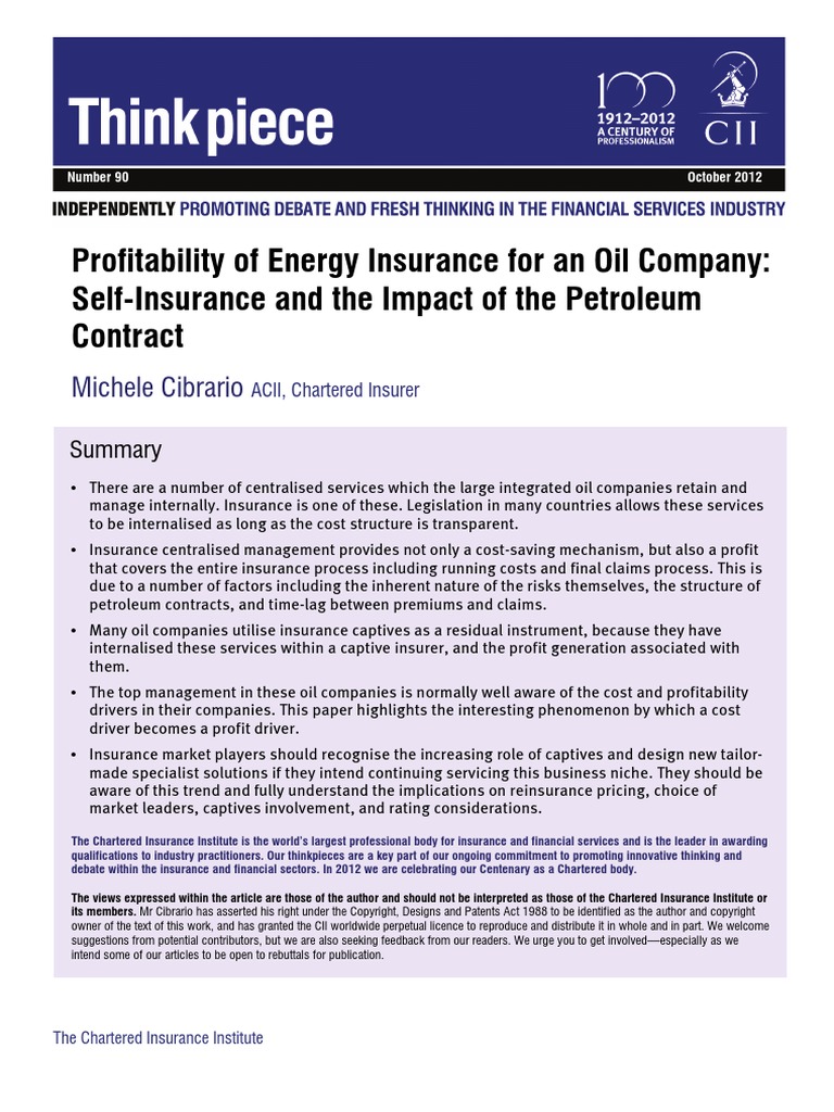 Energy Insurance | PDF | Insurance | Reinsurance