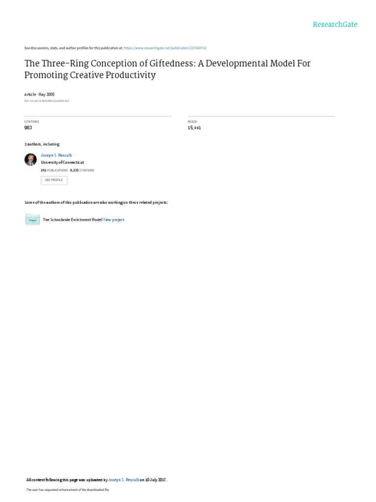 Renzulli 2005 TheThree-Ring Conception of Giftedness A DEVELOPMENTAL ...