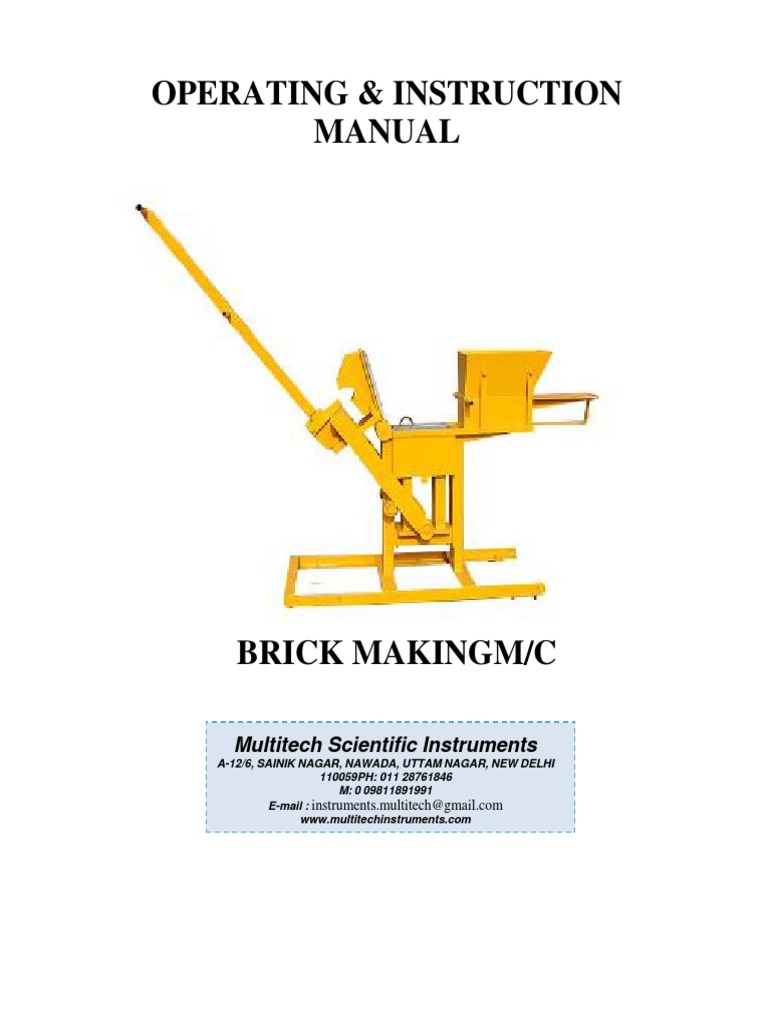 Operating & Instruction Manual: Multit Ech Scientific Instruments | PDF ...