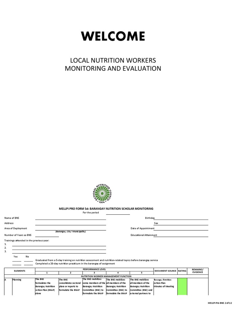 MELLPI Pro Form BNS 31 Jan 2019 | PDF | Health Sciences