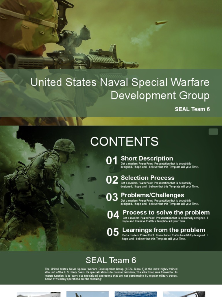 Army Soldier in Action PowerPoint Templates | PDF | United States Navy ...