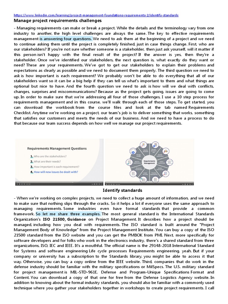 Project Management Foundations Requirements | PDF | Use Case | Computing