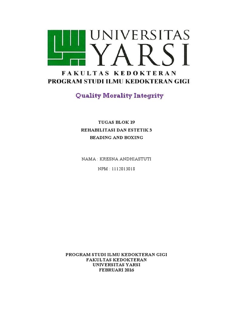 Beading dan Boxing dalam Prosthodontik | PDF