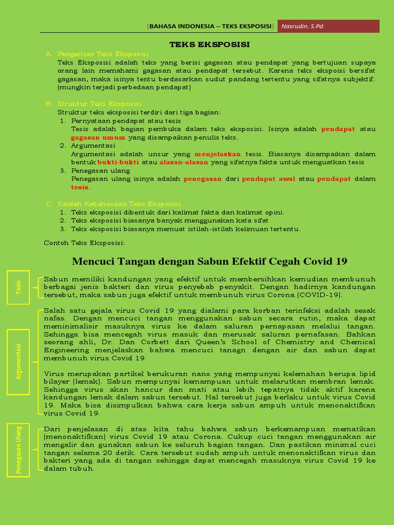 TEKS EKSPOSISI by Nasrudin | PDF