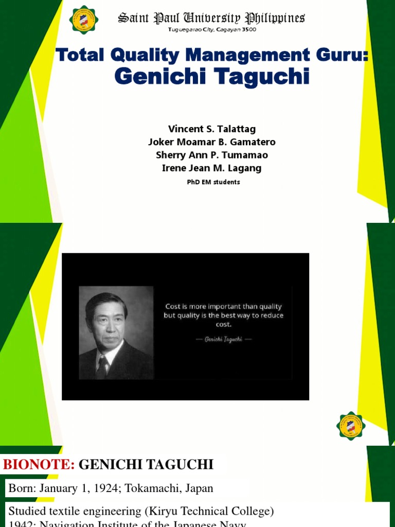 Genechi Taguchi | PDF | Business | Business Process